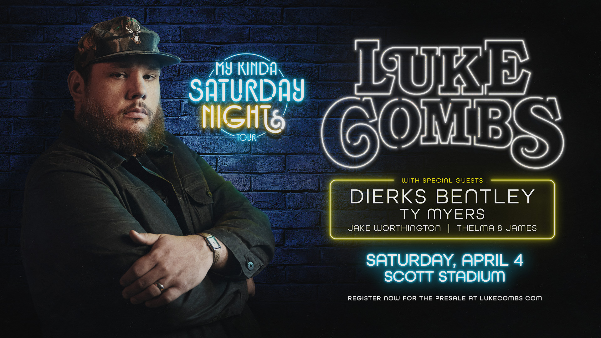 Luke Combs My Kinda Saturday Night Tour Coming to Scott Stadium on ...
